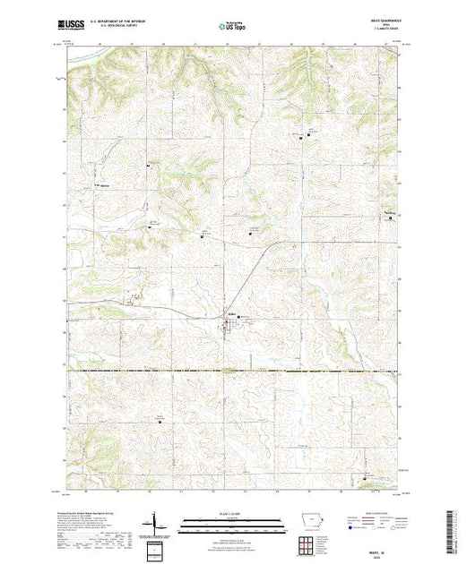 US Topo 7.5-minute map for Miles IA – American Map Store