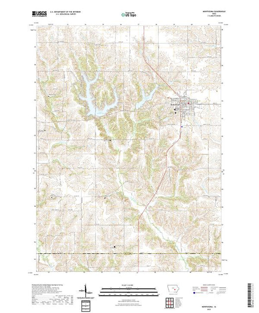 US Topo 7.5-minute map for Montezuma IA – American Map Store