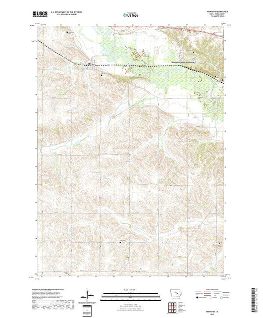 US Topo 7.5-minute map for Montour IA – American Map Store