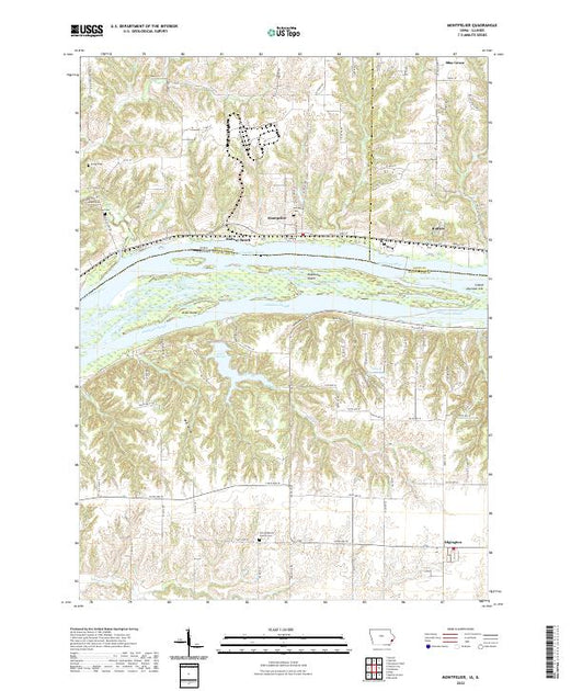 US Topo 7.5-minute map for Montpelier IAIL – American Map Store
