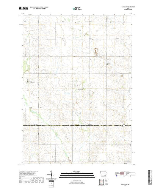 US Topo 7.5-minute map for Nashua NW IA – American Map Store