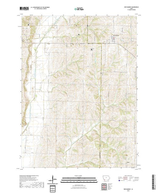 US Topo 7.5-minute map for New Market IA – American Map Store