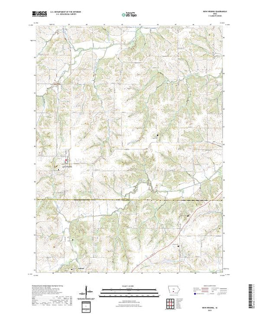 US Topo 7.5-minute map for New Virginia IA – American Map Store