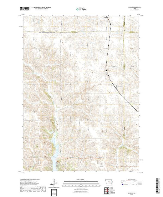 US Topo 7.5-minute map for Newburg IA – American Map Store
