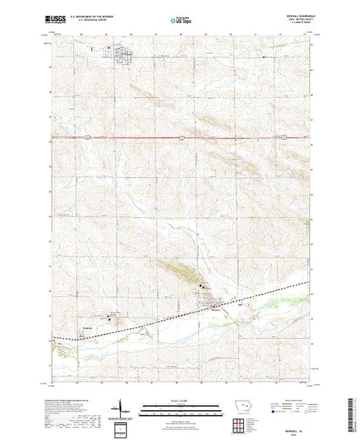 US Topo 7.5-minute map for Newhall IA – American Map Store