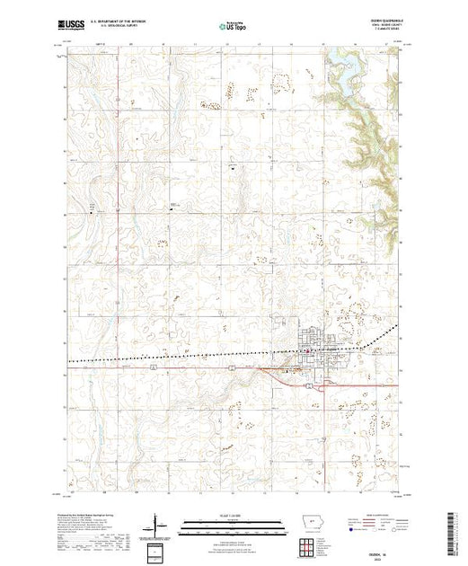 US Topo 7.5-minute map for Ogden IA – American Map Store