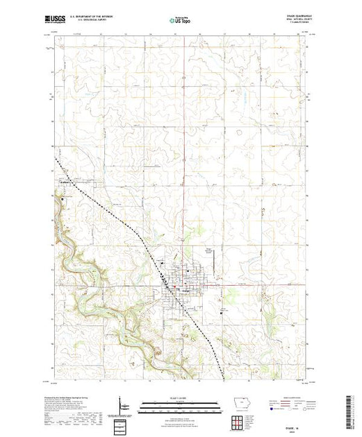 US Topo 7.5-minute map for Osage IA – American Map Store