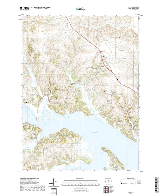 US Topo 7.5-minute map for Otley IA – American Map Store