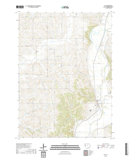 US Topo 7.5-minute map for Oto IA – American Map Store