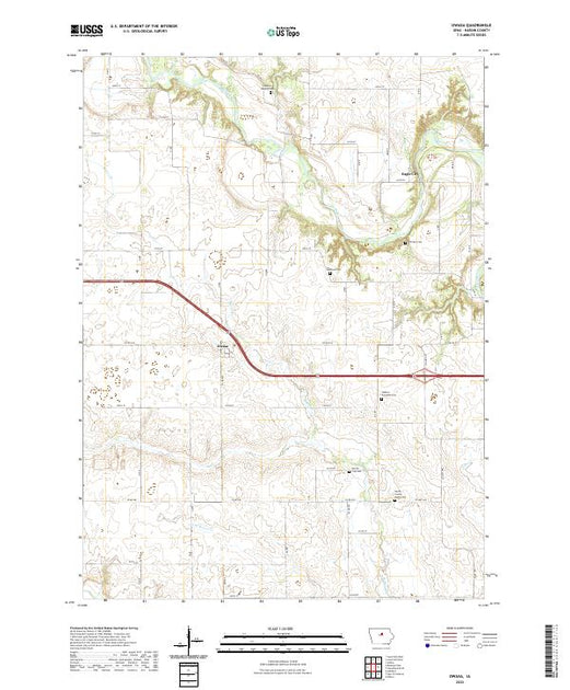 US Topo 7.5-minute map for Owasa IA – American Map Store
