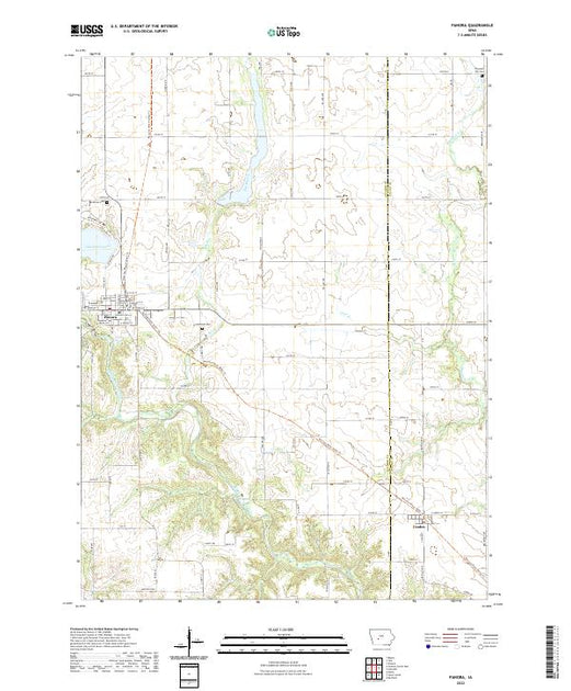 US Topo 7.5-minute map for Panora IA – American Map Store