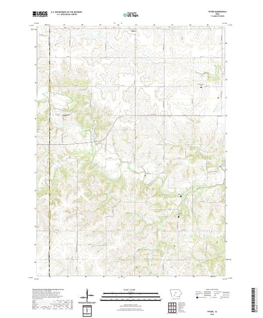 US Topo 7.5-minute map for Pitzer IA – American Map Store