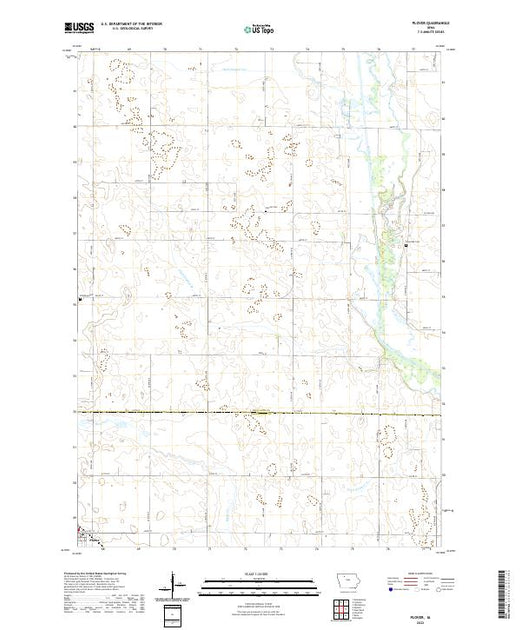 US Topo 7.5-minute map for Plover IA – American Map Store