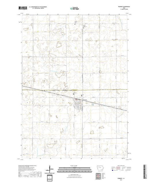 US Topo 7.5-minute map for Pomeroy IA – American Map Store