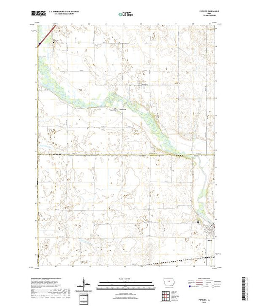 US Topo 7.5-minute map for Popejoy IA – American Map Store