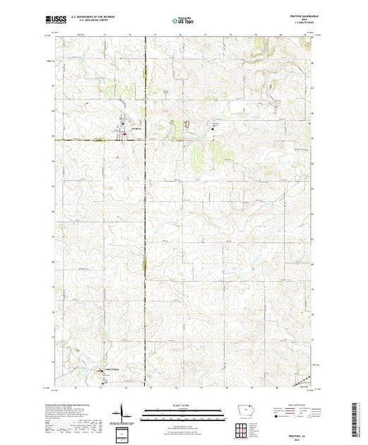 US Topo 7.5-minute map for Protivin IA – American Map Store