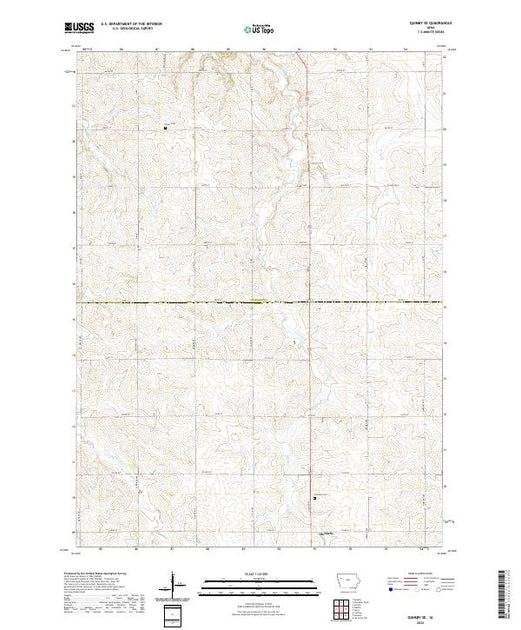 US Topo 7.5-minute map for Quimby SE IA – American Map Store