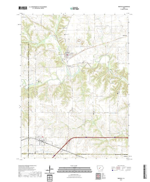 US Topo 7.5-minute map for Redfield IA – American Map Store
