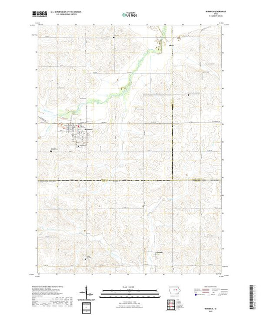 US Topo 7.5-minute map for Reinbeck IA – American Map Store