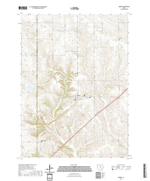 US Topo 7.5-minute map for Rhodes IA – American Map Store