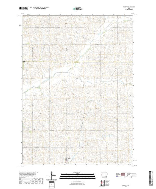 US Topo 7.5-minute map for Ricketts IA – American Map Store