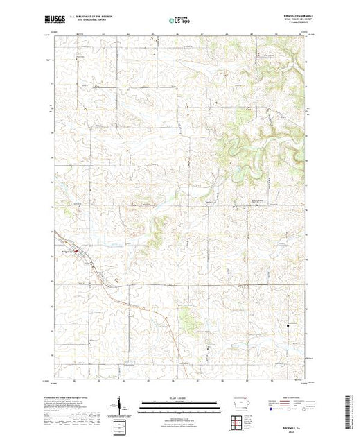 US Topo 7.5-minute map for Ridgeway IA – American Map Store