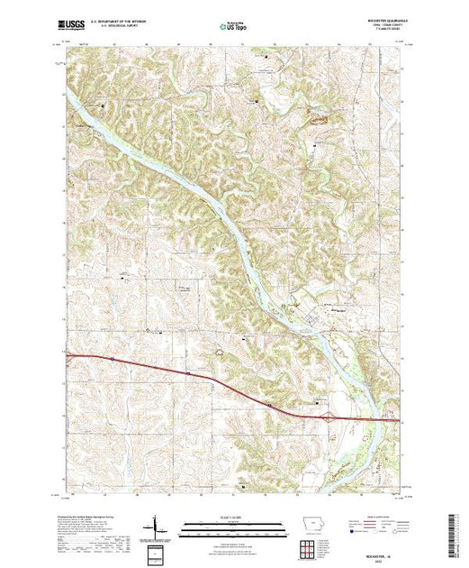 US Topo 7.5-minute map for Rochester IA – American Map Store