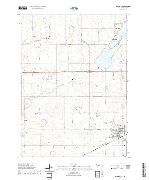 US Topo 7.5-minute map for Rockwell City IA – American Map Store