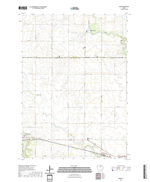 US Topo 7.5-minute map for Rudd IA – American Map Store