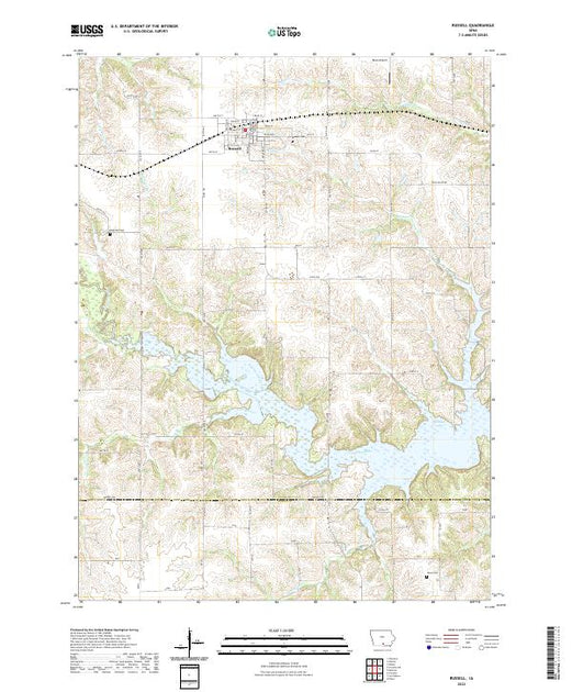 US Topo 7.5-minute map for Russell IA – American Map Store