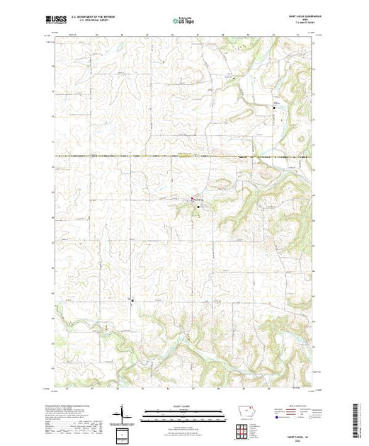 US Topo 7.5-minute map for Saint Lucas IA – American Map Store