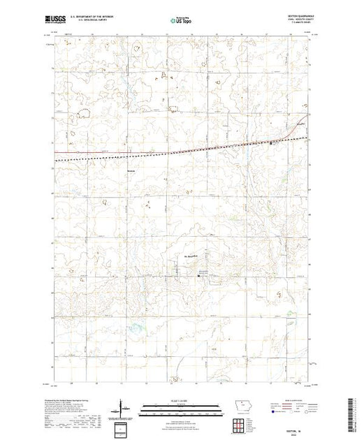 US Topo 7.5-minute map for Sexton IA – American Map Store