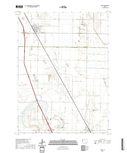 US Topo 7.5-minute map for Sloan IA – American Map Store