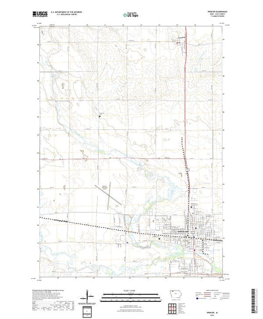 US Topo 7.5-minute map for Spencer IA – American Map Store