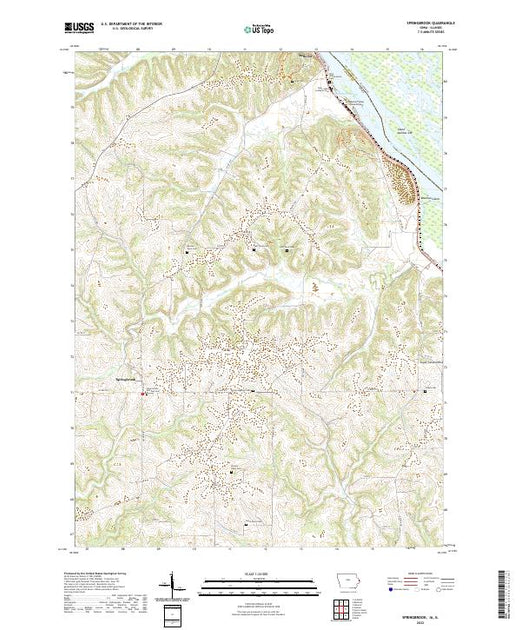 US Topo 7.5-minute map for Springbrook IAIL – American Map Store