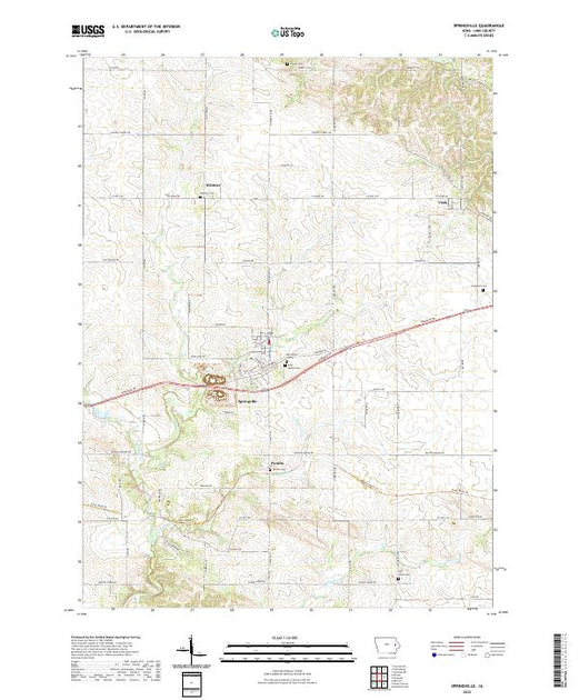 US Topo 7.5-minute map for Springville IA – American Map Store
