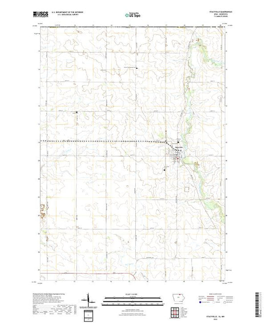 US Topo 7.5-minute map for Stacyville IAMN – American Map Store