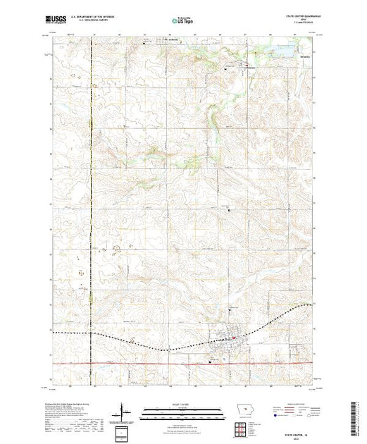 US Topo 7.5-minute map for State Center IA – American Map Store