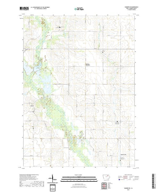 US Topo 7.5-minute map for Sumner SW IA – American Map Store