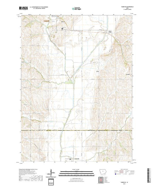 US Topo 7.5-minute map for Tabor NE IA – American Map Store