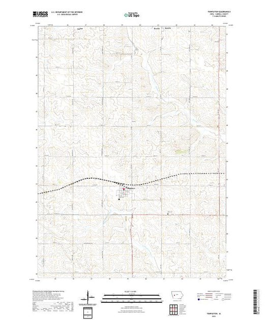 US Topo 7.5-minute map for Templeton IA – American Map Store