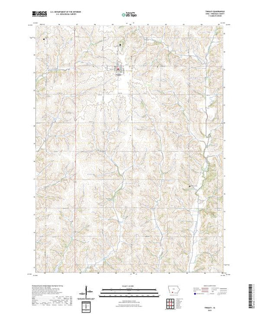 US Topo 7.5-minute map for Tingley IA – American Map Store