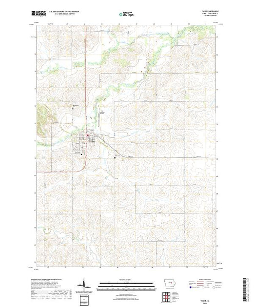 US Topo 7.5-minute map for Traer IA – American Map Store