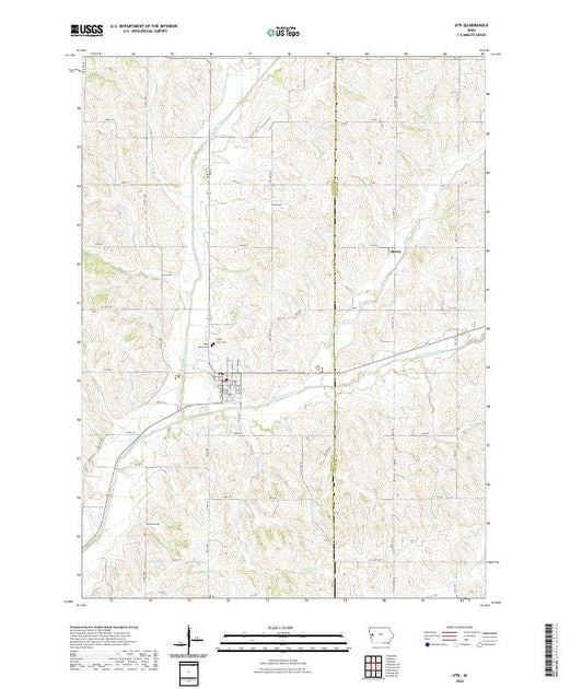 US Topo 7.5-minute map for Ute IA – American Map Store