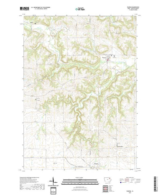 US Topo 7.5-minute map for Wadena IA – American Map Store