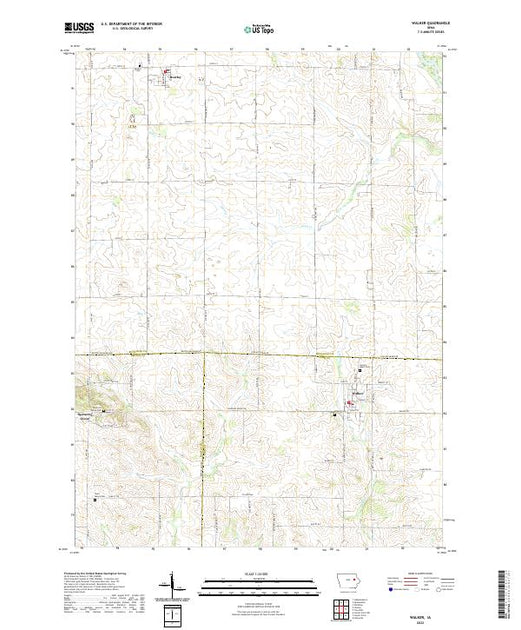 US Topo 7.5-minute map for Walker IA – American Map Store