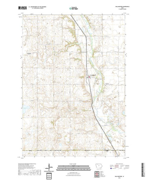 US Topo 7.5-minute map for Wallingford IA – American Map Store