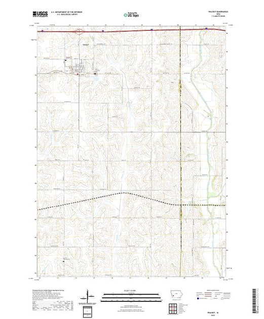 US Topo 7.5-minute map for Walnut IA – American Map Store