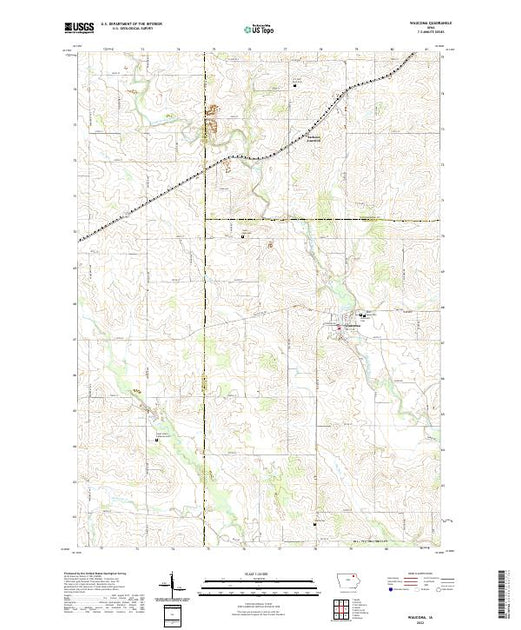 US Topo 7.5-minute map for Waucoma IA – American Map Store