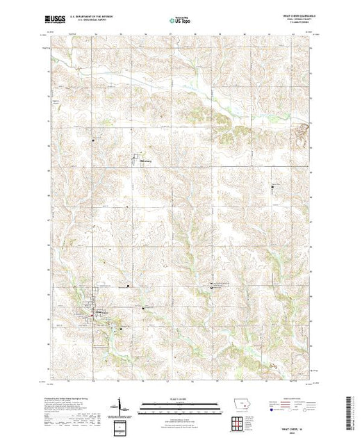 US Topo 7.5-minute map for What Cheer IA – American Map Store